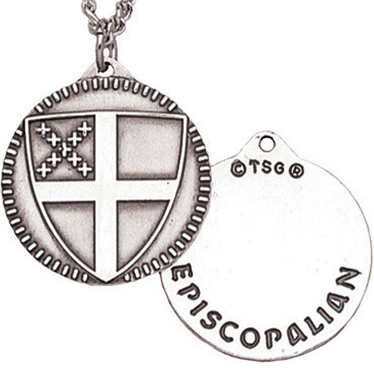 Sterling Silver Episcopal Shield Pendant | Episcopal Pendants | Terra ...