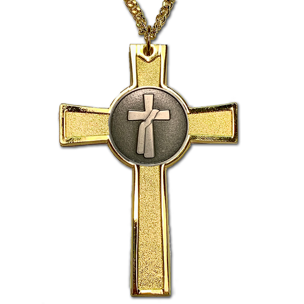 Gold Plated Pectoral Deacon Cross: Terra Sancta Guild