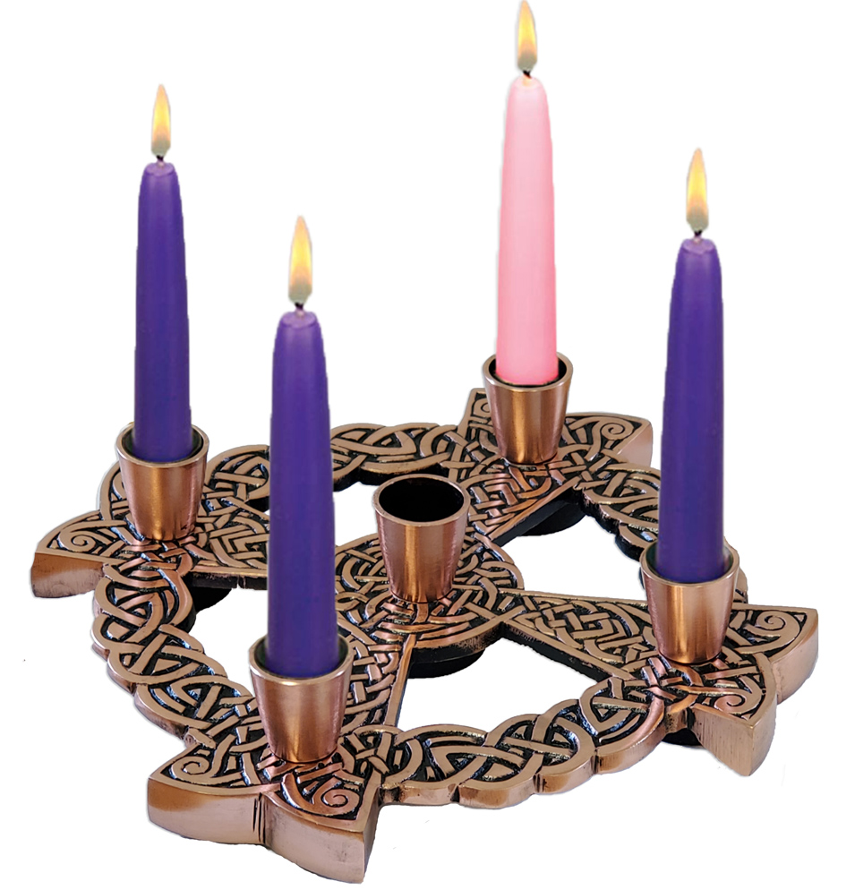Copper Celtic Advent Wreath: Terra Sancta Guild
