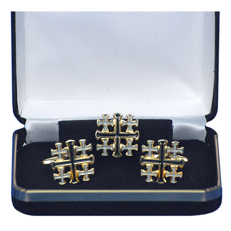 Jerusalem Cross Cufflink Set | Terra Sancta Guild