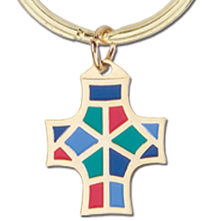 Gold Coloured Jesus Cross Crucifix Pin Badge Religious Lapel Easter