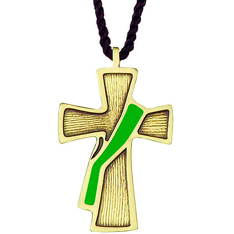 Deacon Cross Green Sash | Deacon Cross Pendants | Terra Sancta Guild