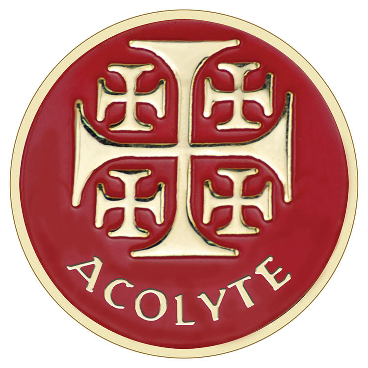 Acolyte Jerusalem Cross Pin | Acolyte Pin | Terra Sancta Guild