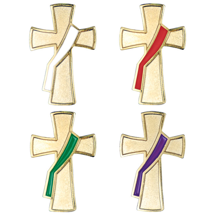 deacon pin sets | deacon lapel pin sets | liturgical colors deaacon pin ...