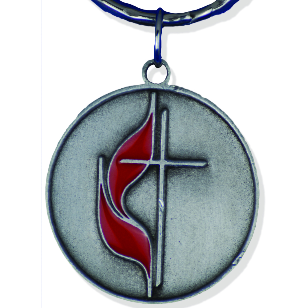 United Methodist Key Chains | UMC Cross & Flame gift | Cross and Flame ...